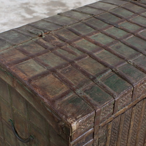 Antique Indian Painted Pitara Chest Buffet, 44.5x24x30H - Sunnyside ...