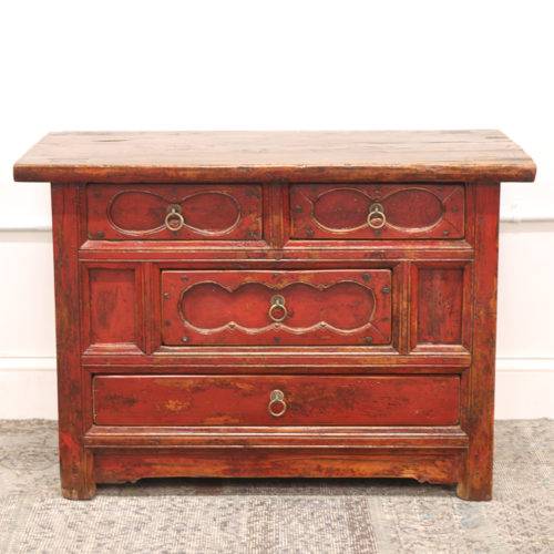 Antique Chinese Painted Elm Hall Chest, 33.5x18.5x23.5H - Sunnyside ...